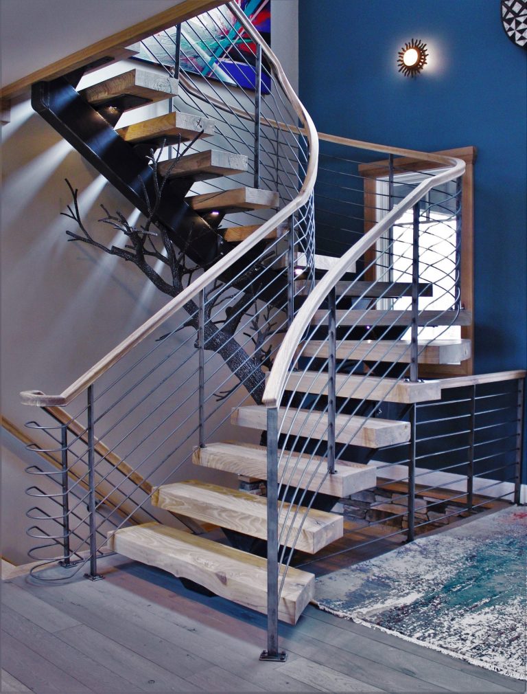 Double Stringer Floating Stairs - Great Lakes Metal Fabrication