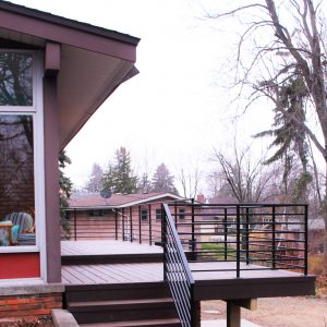 Horizontal Metal Railing for Deck - Great Lakes Metal Fabrication