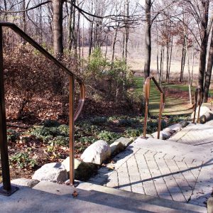 Oversize Handrails for Landscaping Steps - Great Lakes Metal Fabrication