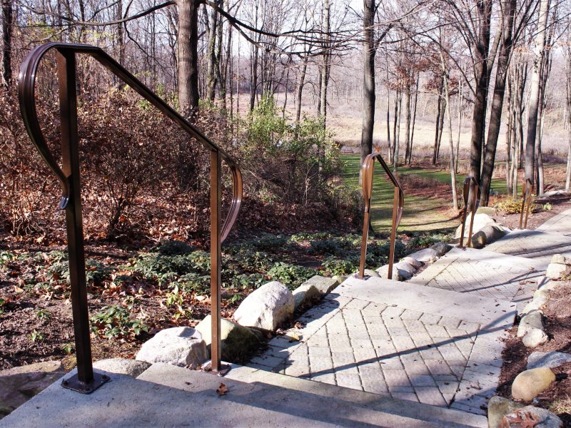 Oversize Handrails for Landscaping Steps - Great Lakes Metal Fabrication