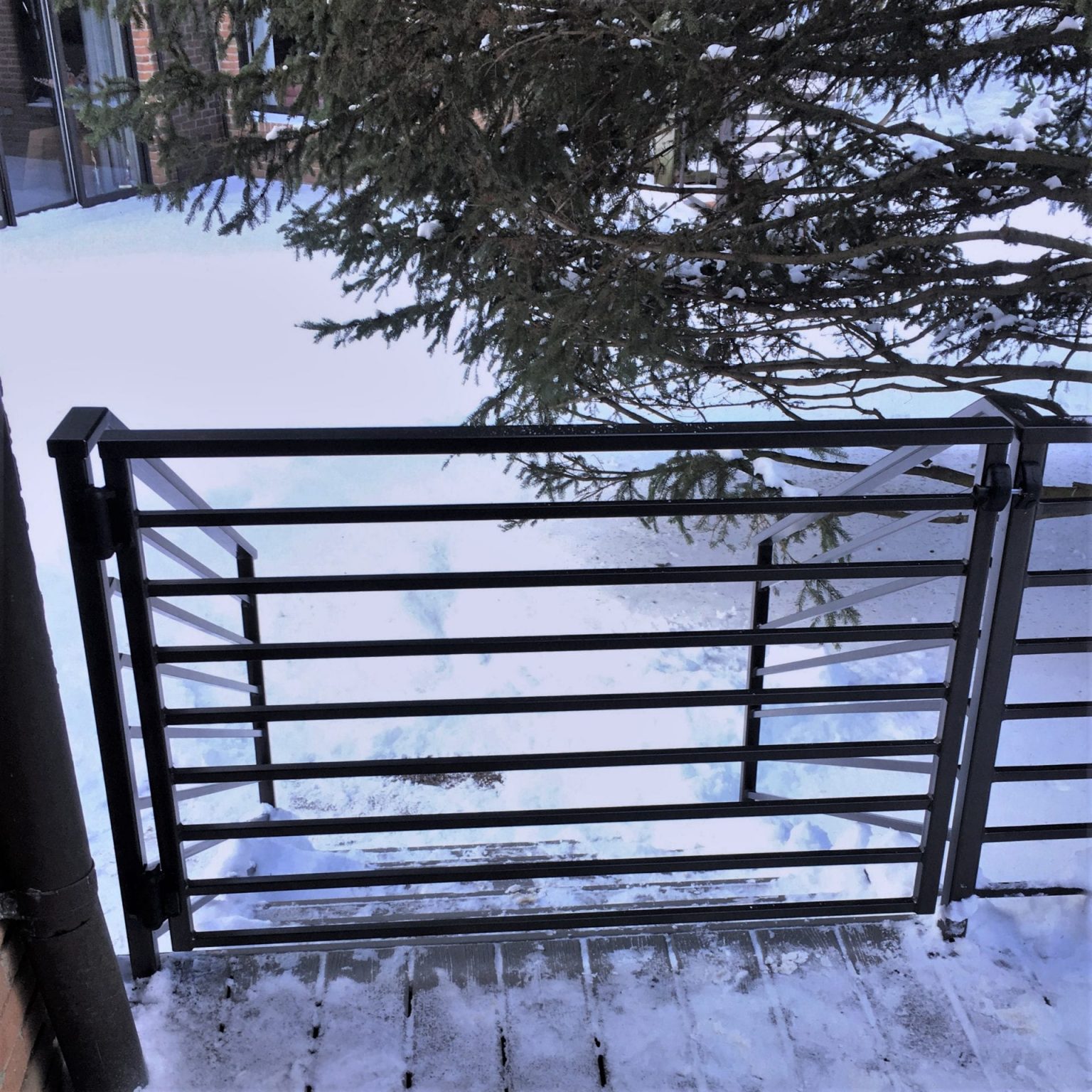 Horizontal Metal Gate for Deck - Great Lakes Metal Fabrication
