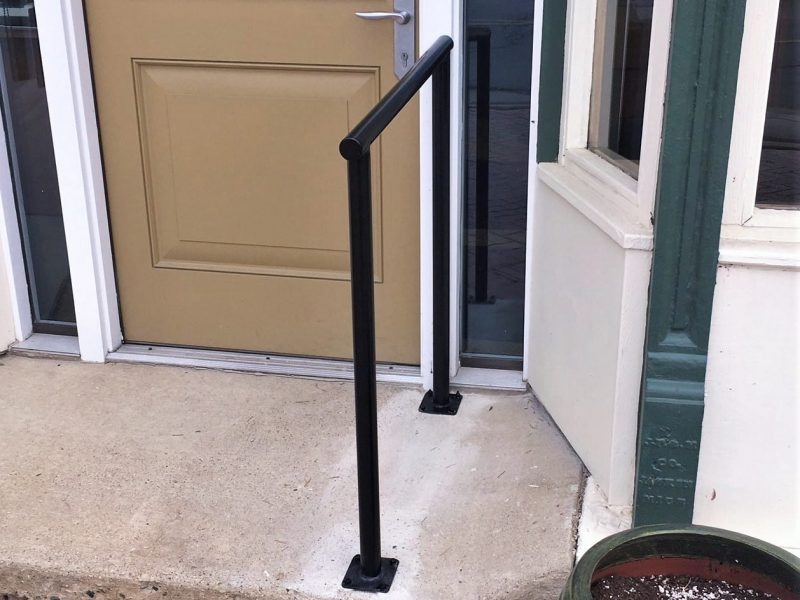 Pipe Handrails for Storefront - Great Lakes Metal Fabrication