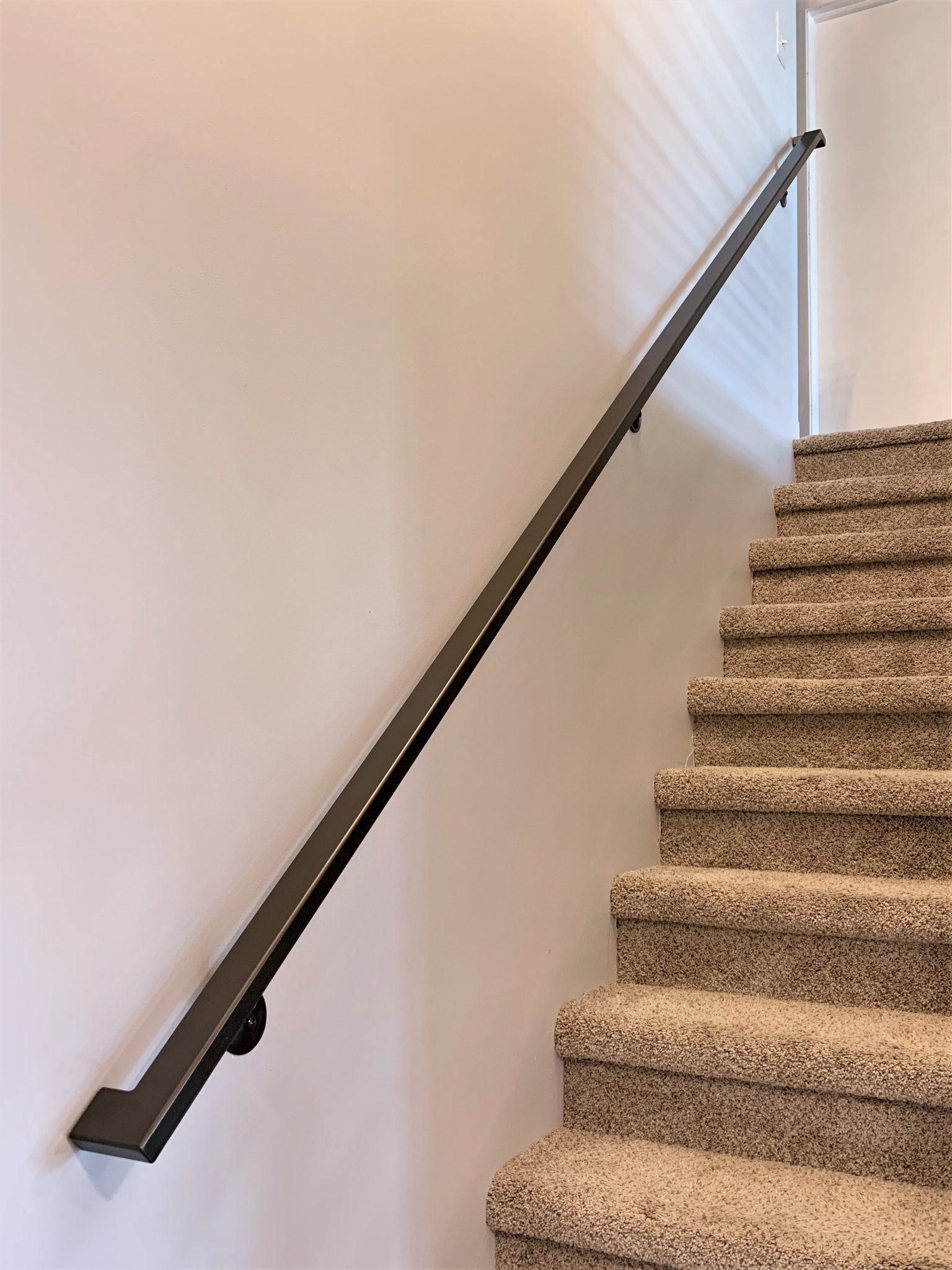 Wall-Mounted Rectangular Metal Handrail - Great Lakes Metal Fabrication