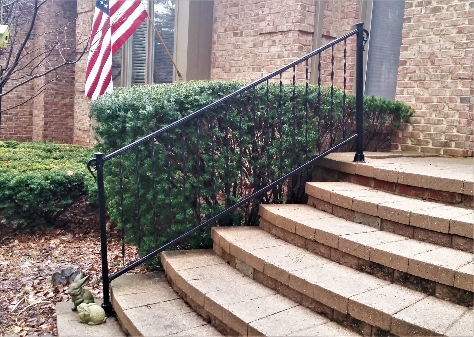 Traditional Wrought Iron Porch Railing - Great Lakes Metal Fabrication
