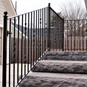 Ribbon Twist Porch Rail - Great Lakes Metal Fabrication