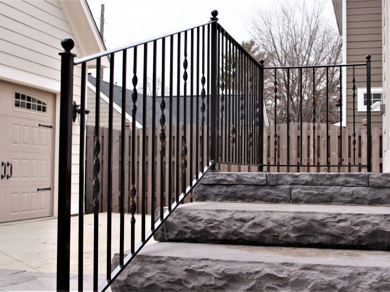 Ribbon Twist Porch Rail - Great Lakes Metal Fabrication