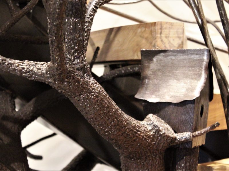 "Tree Stair" Rustic Floating Metal Staircase - Great Lakes Metal ...