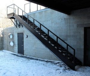 Double Stringer Floating Stairs - Great Lakes Metal Fabrication