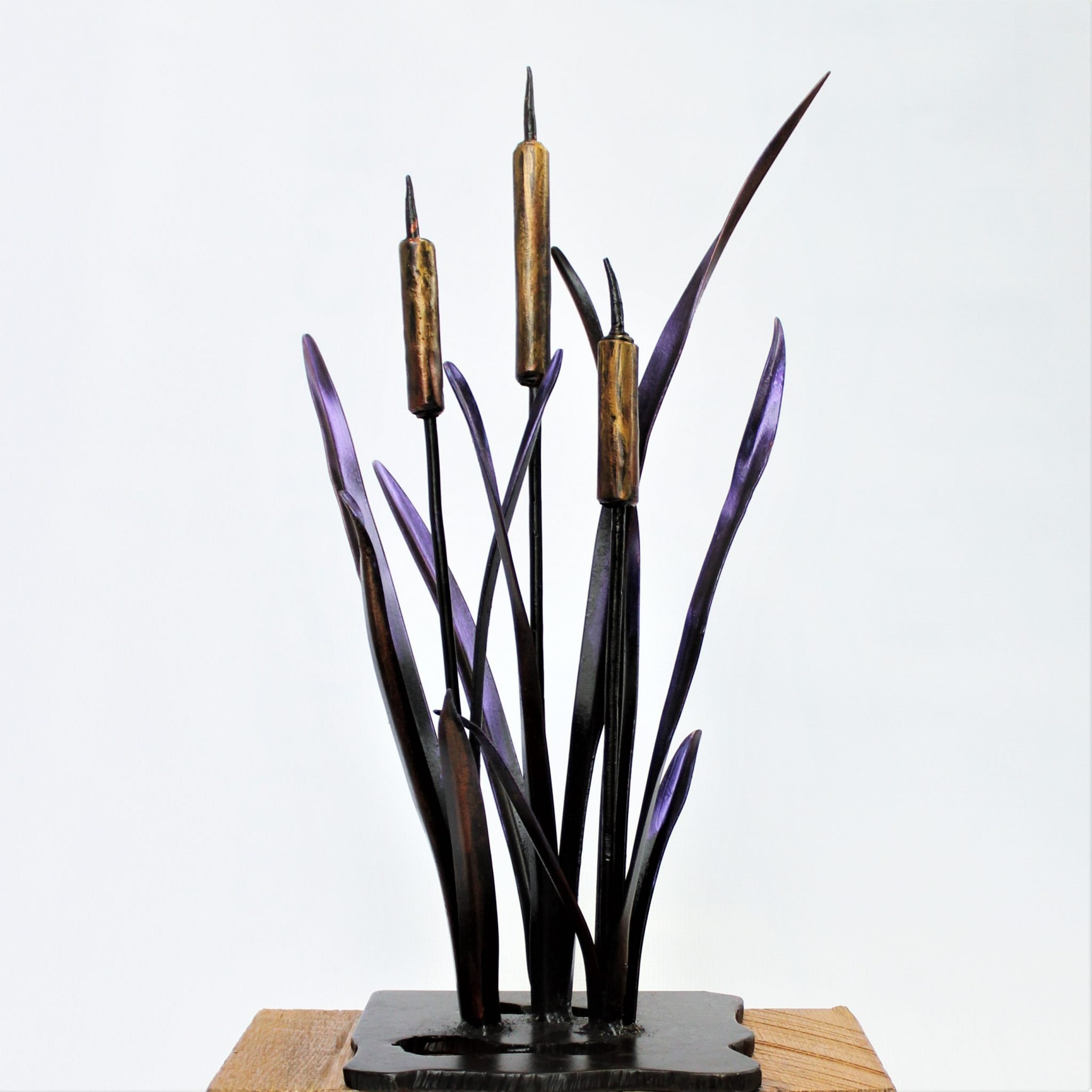 Wrought Iron Cattails Sculpture - Great Lakes Metal Fabrication