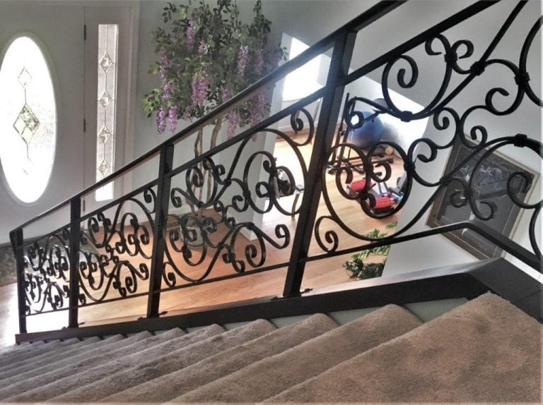 Wrought Iron Metal Scroll Railing - Great Lakes Metal Fabrication