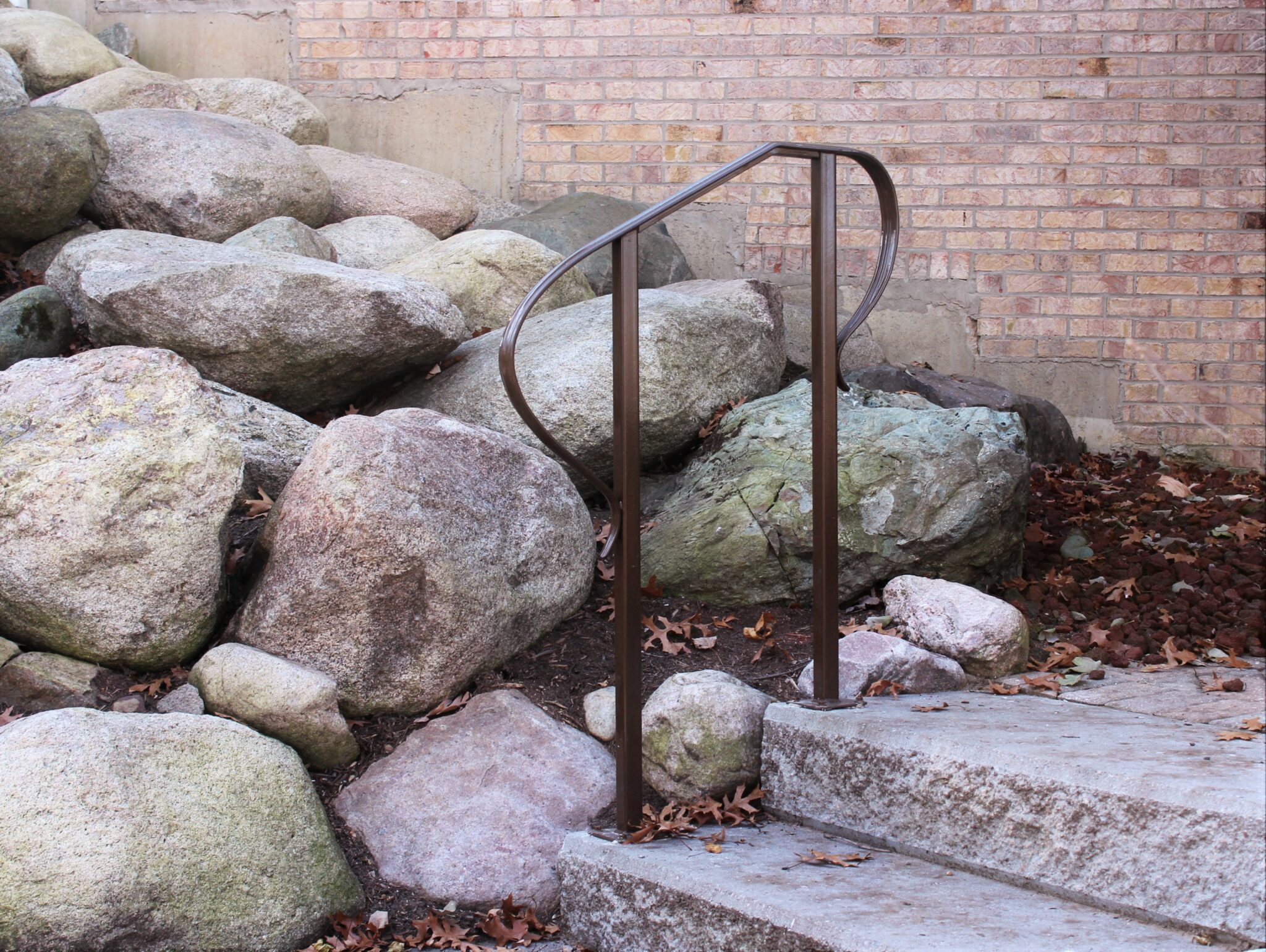 Oversize Handrails for Landscaping Steps - Great Lakes Metal Fabrication