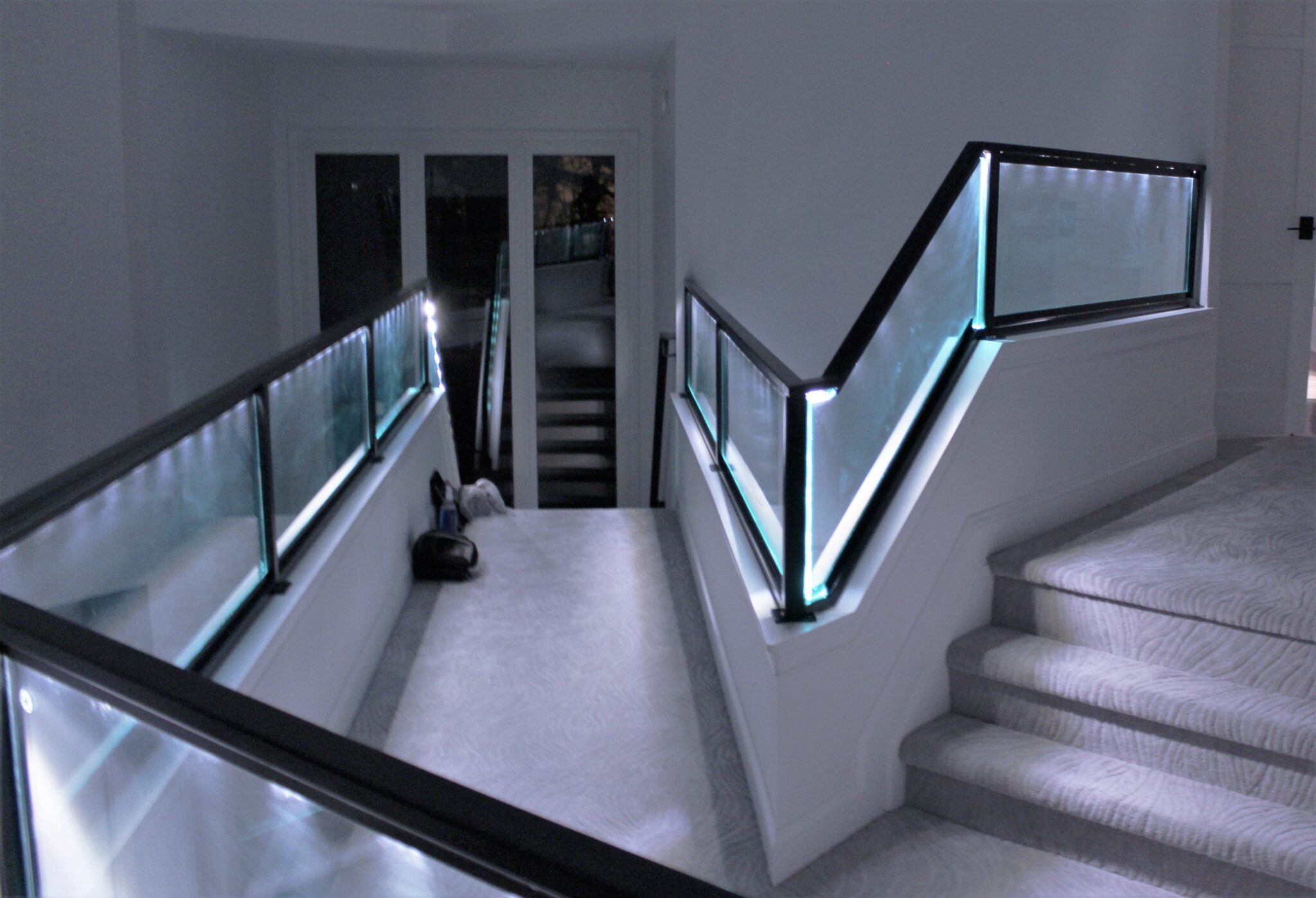 LED Glass Panel Railing | Custom Fabricated Modern Railing