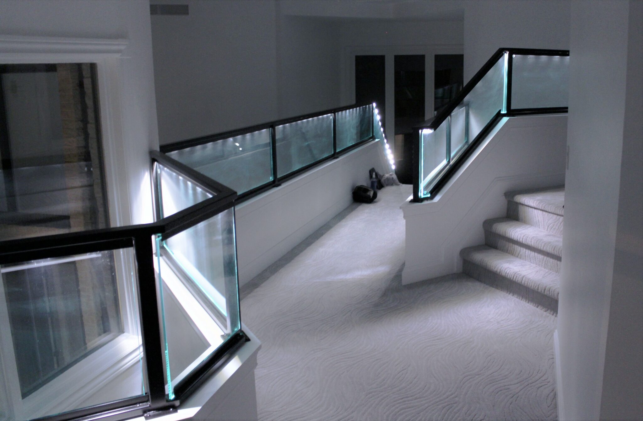 LED Glass Panel Railing | Custom Fabricated Modern Railing