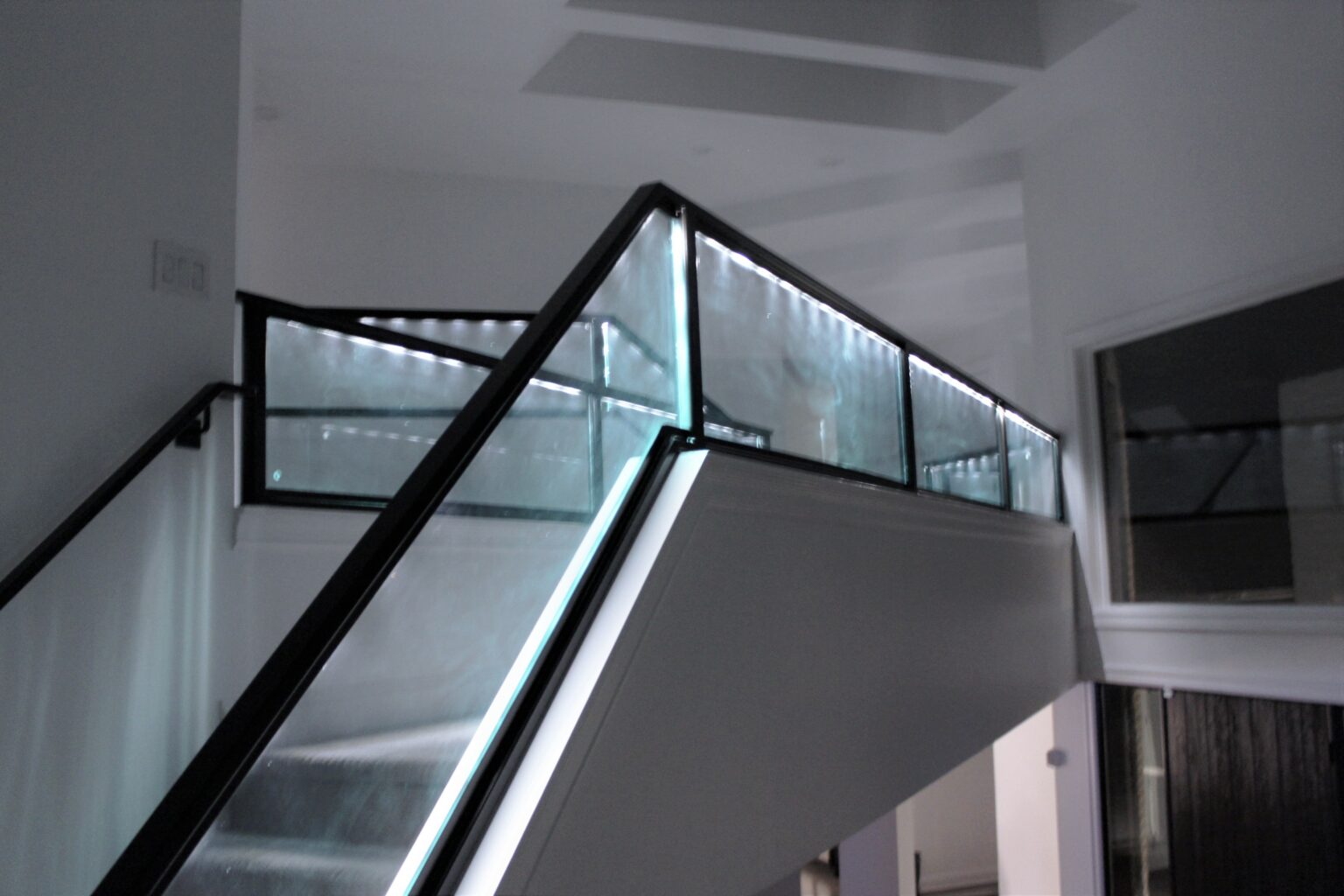 LED Glass Panel Railing | Custom Fabricated Modern Railing