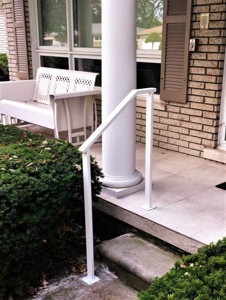 Ranch Home Porch Handrail - Great Lakes Metal Fabrication