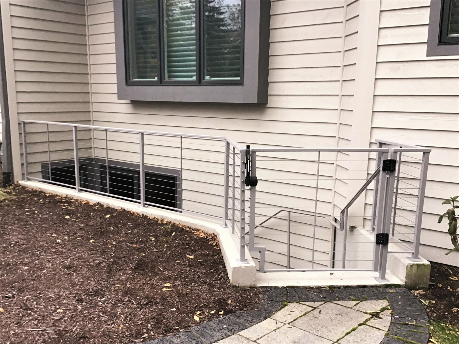 Stainless Cable Rail Gate - Great Lakes Metal Fabrication