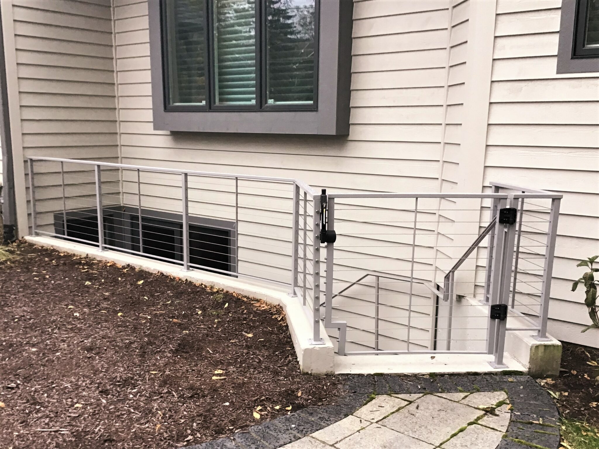Stainless Cable Rail Gate - Great Lakes Metal Fabrication