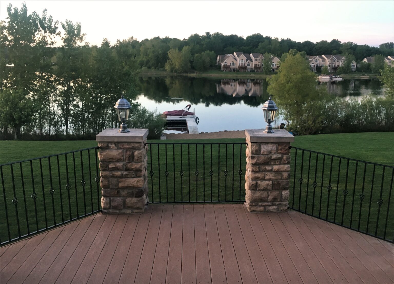 Lakeview Wrought Iron Deck Rail - Great Lakes Metal Fabrication