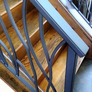 Nouveau Wavy Metal Stair Rail - Great Lakes Metal Fabrication
