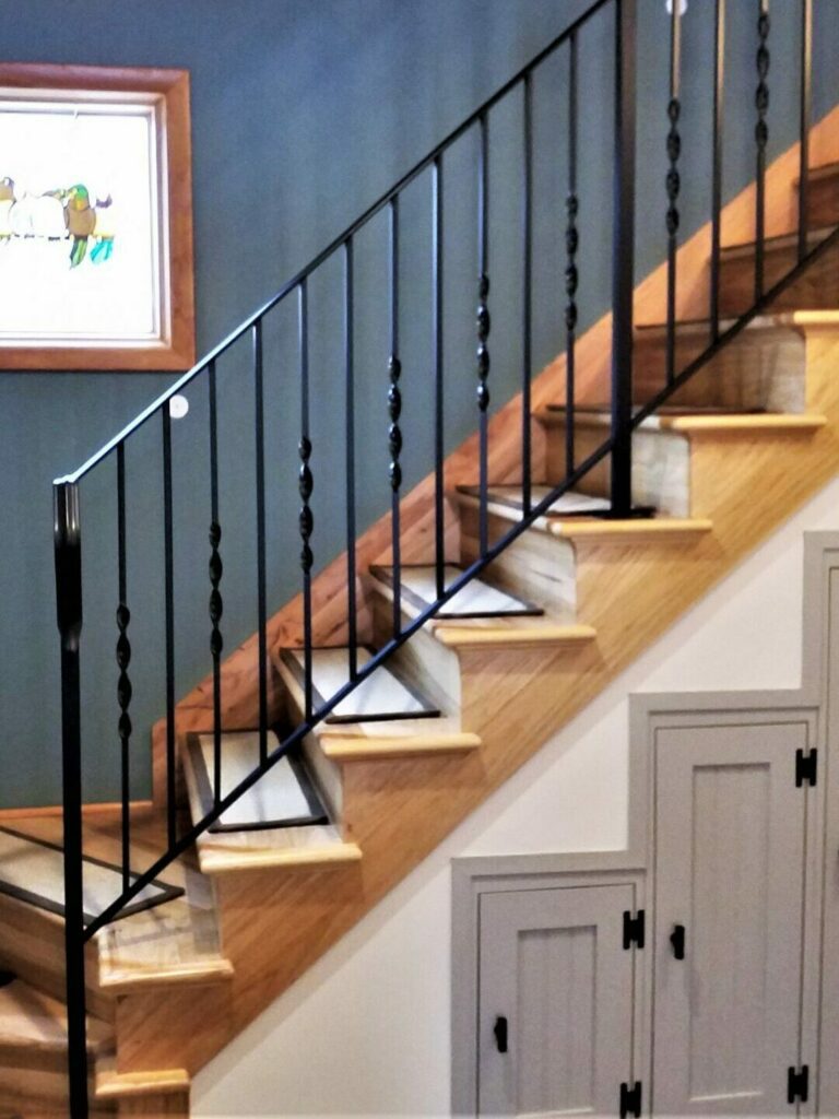 Expertly Made Twisted Wrought Iron Stair Railing