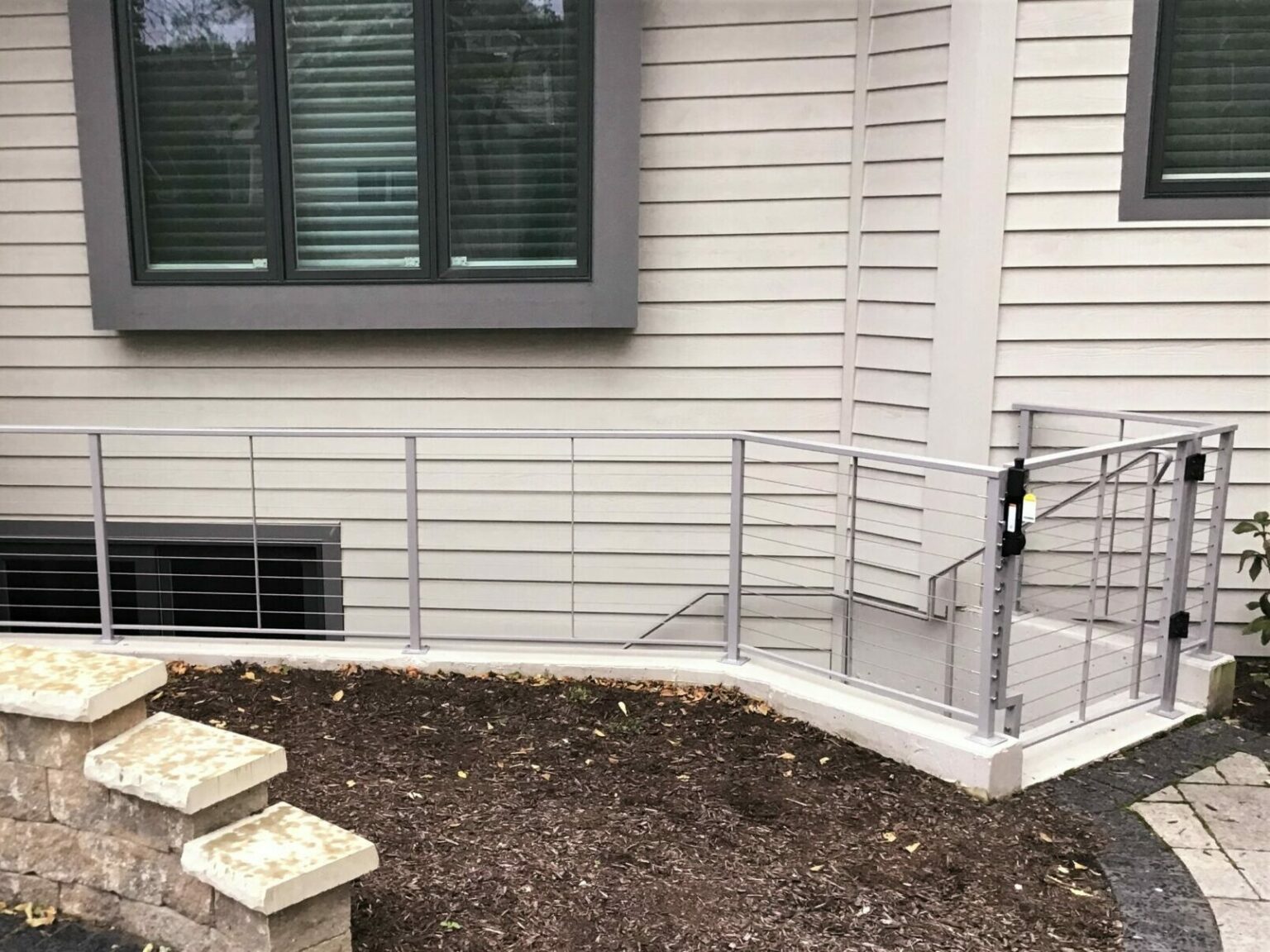 Stainless Cable Rail Gate - Great Lakes Metal Fabrication