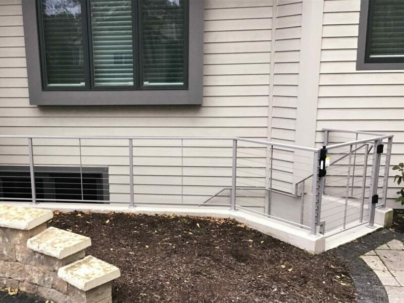 Stainless Cable Rail Gate - Great Lakes Metal Fabrication