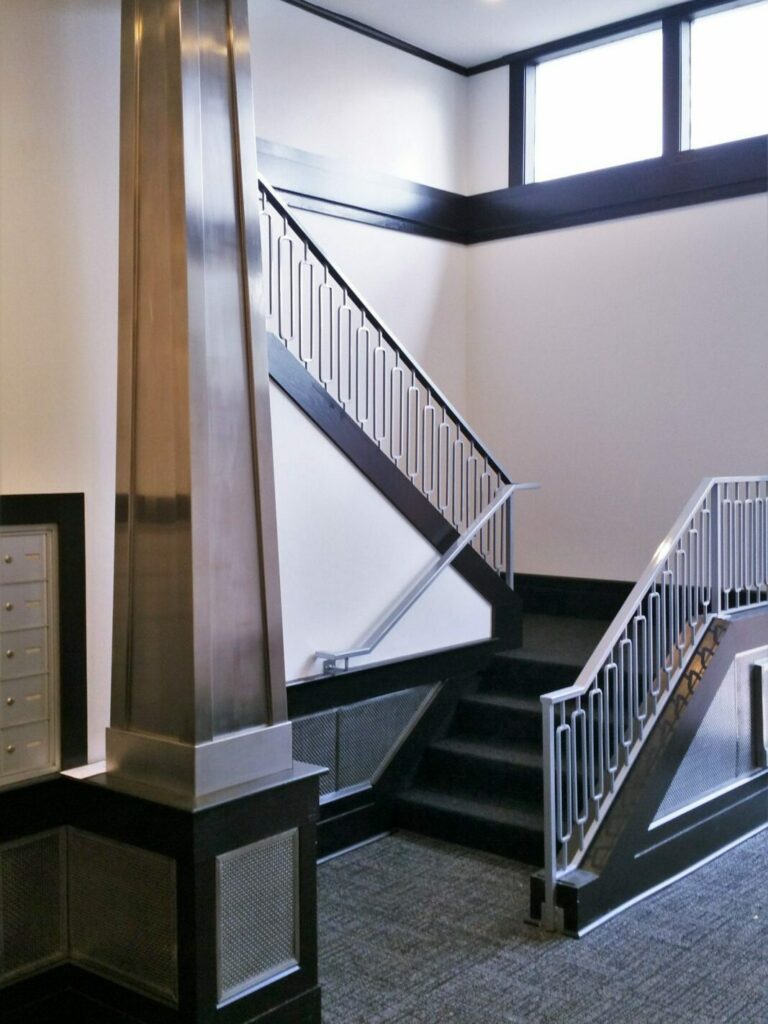 Stainless Steel Architectural Accents With Art Deco Railing